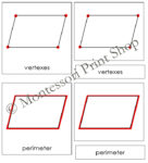 The Study of a Parallelogram 3-Part Cards - Montessori Elementary ...
