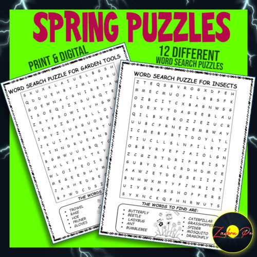 Springtime Fun Word Search Collection | Spring | Puzzles | Activities ...