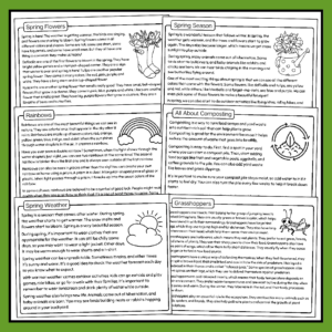 Spring Reading Comprehension Passages | Spring Reading Passages | Made ...