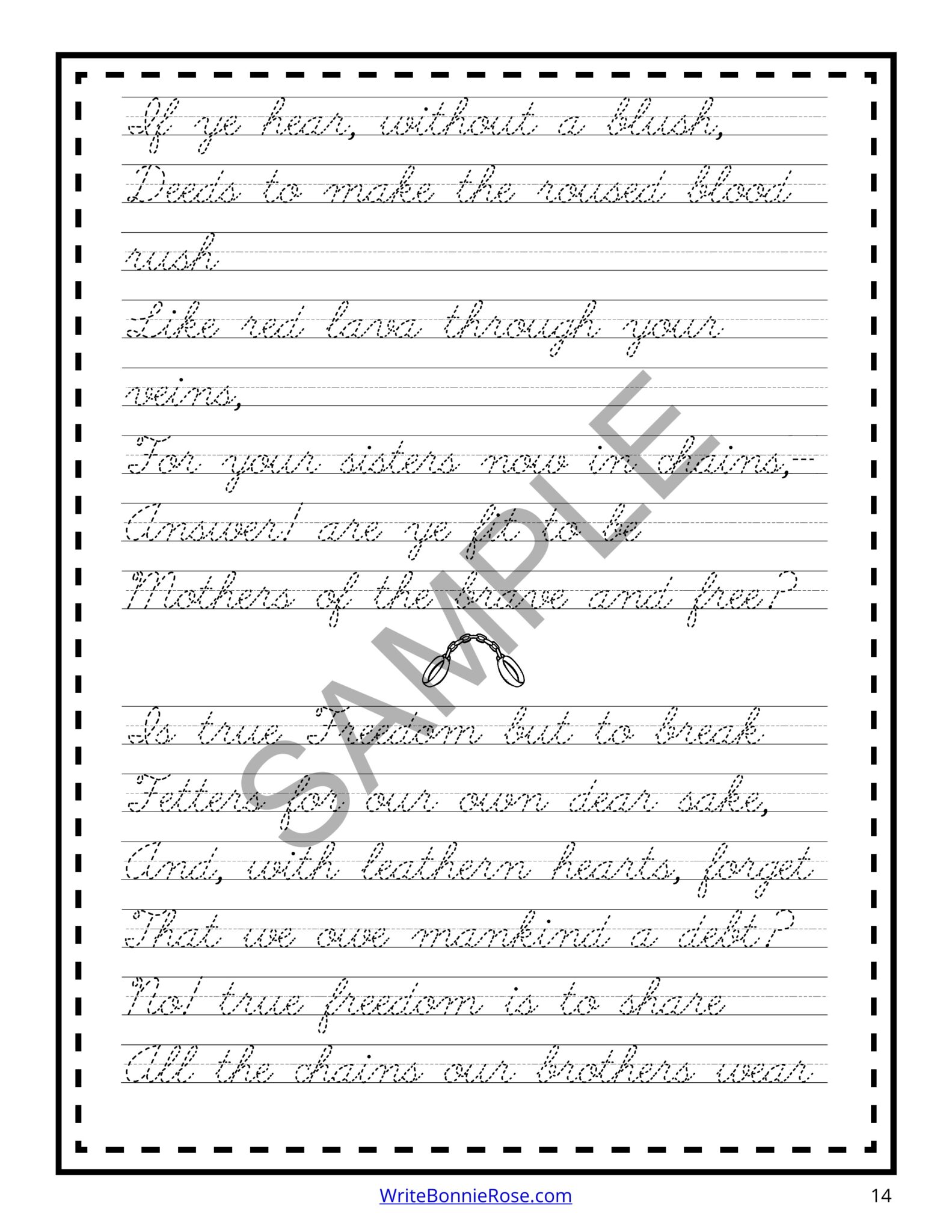 Stanzas on Freedom Poetry Analysis and Cursive Copywork | Made By Teachers