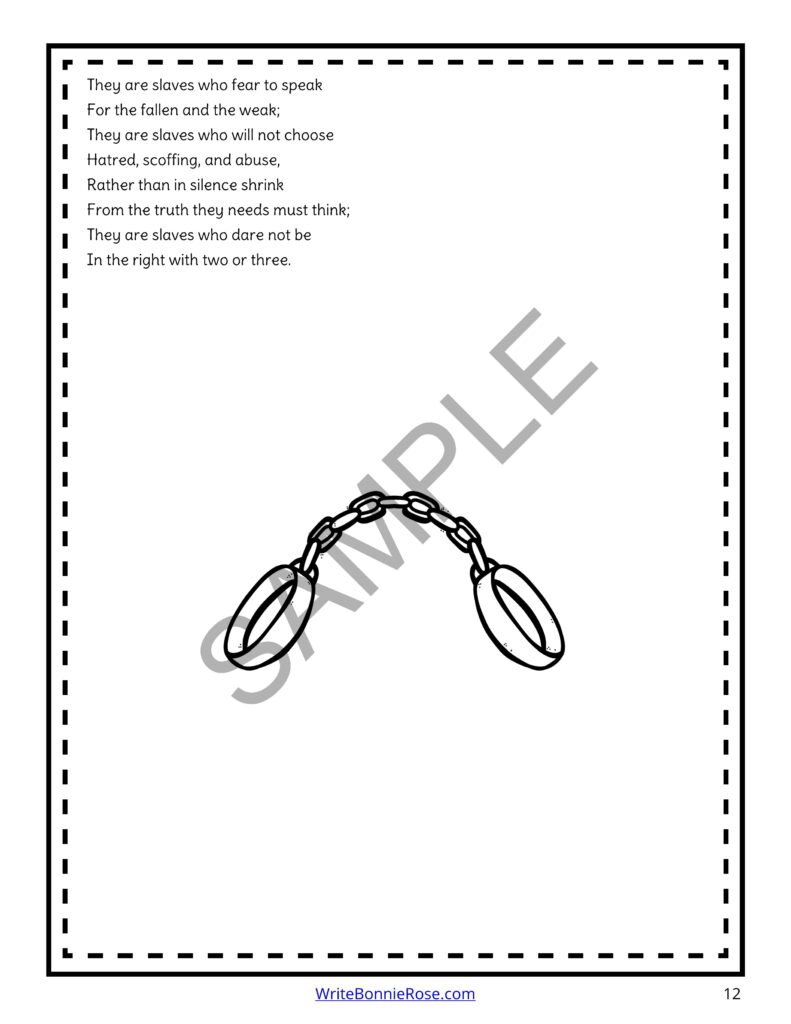 Stanzas on Freedom Poetry Analysis and Print Copywork | Made By Teachers