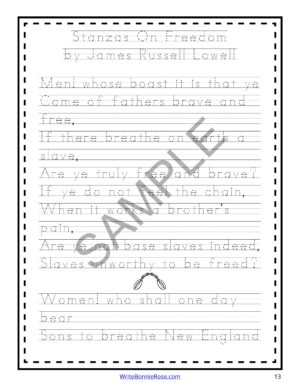 Stanzas on Freedom Poetry Analysis and Print Copywork | Made By Teachers