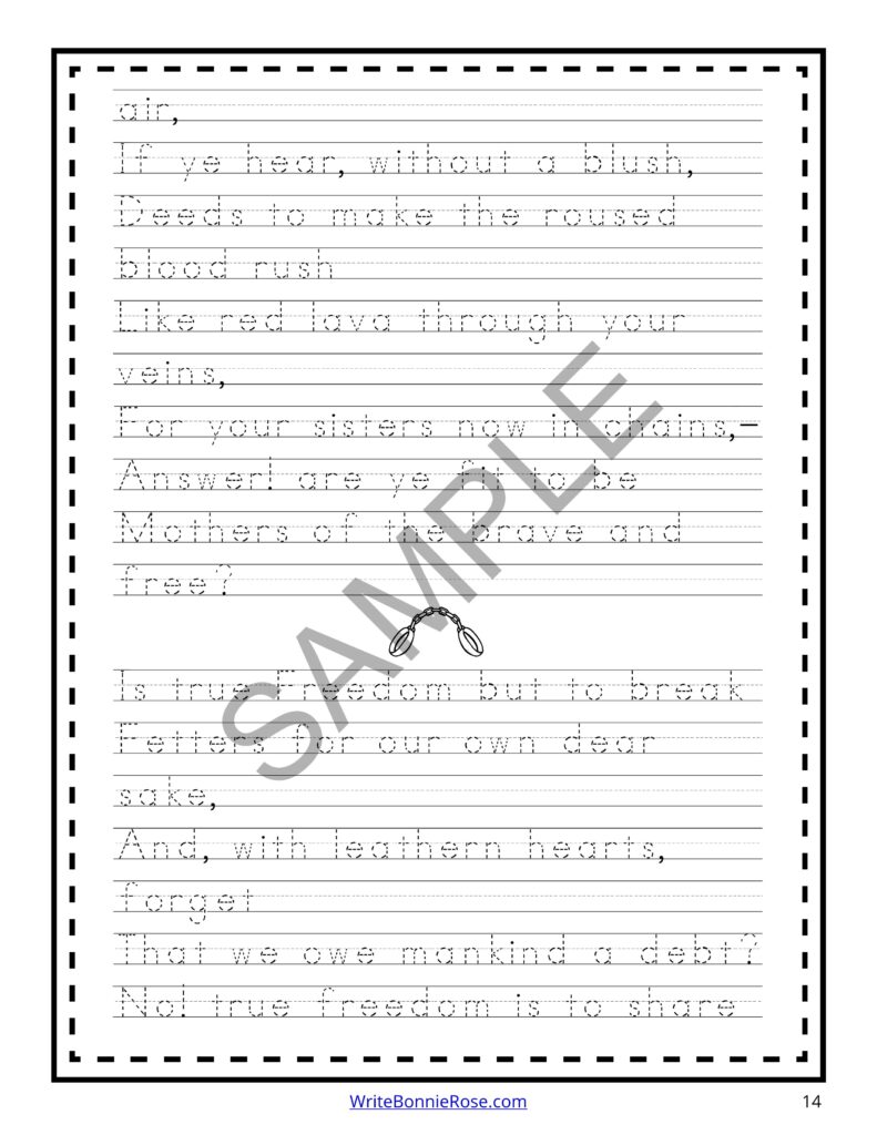 Stanzas on Freedom Poetry Analysis and Print Copywork | Made By Teachers