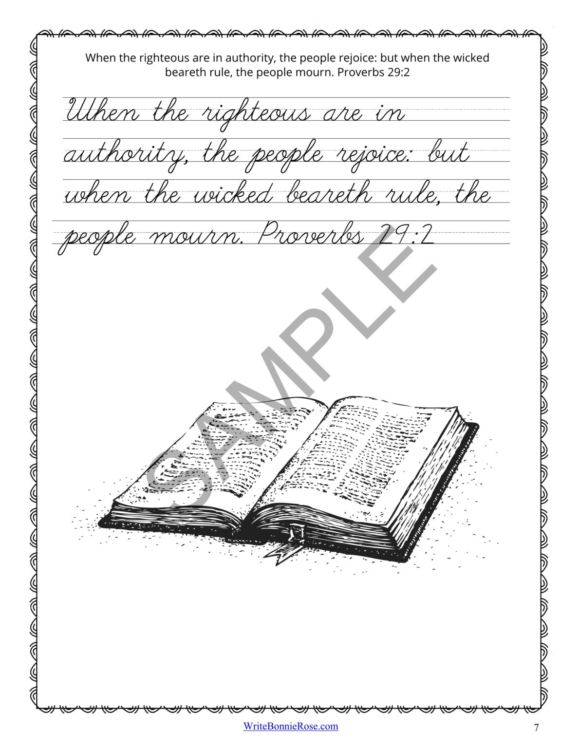 Leaders & Leadership Inspirational Bible Verses Cursive Copywork | Made ...