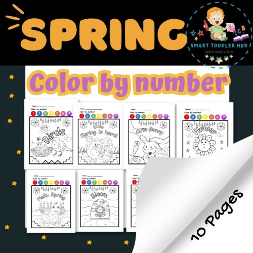Spring Color By Numbers Coloring Pages | Made By Teachers