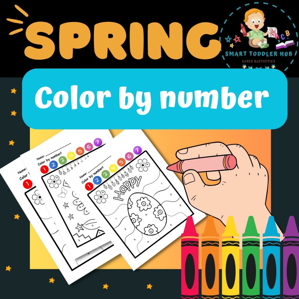 Spring Color By Numbers Coloring Pages | Made By Teachers