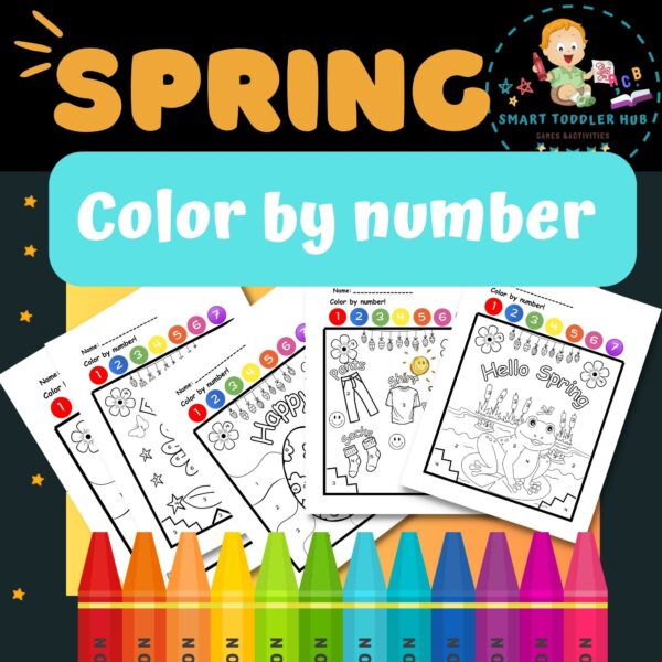 Spring Color By Numbers Coloring Pages | Made By Teachers