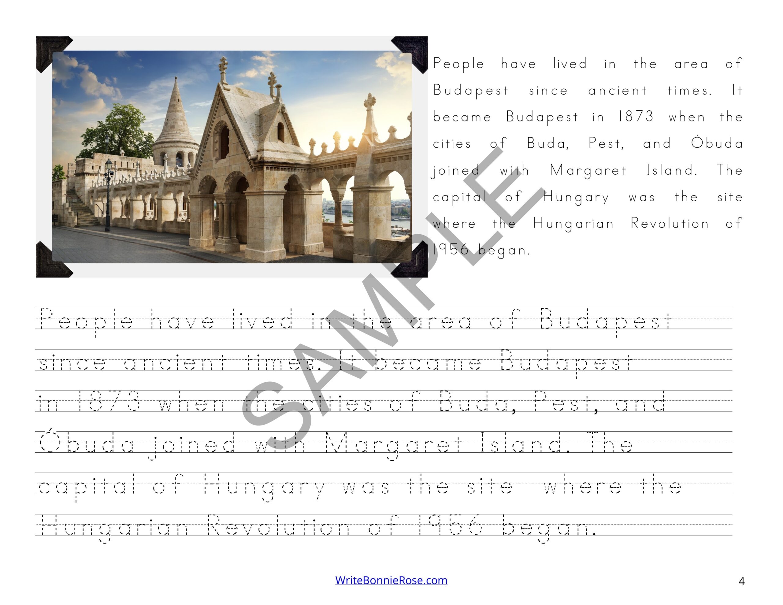 My Book About Hungary with Print Copywork | Made By Teachers