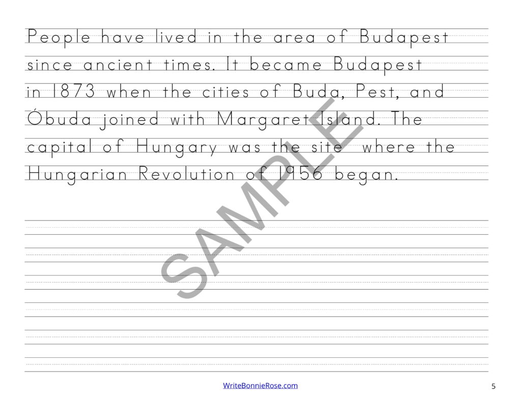 My Book About Hungary with Print Copywork | Made By Teachers