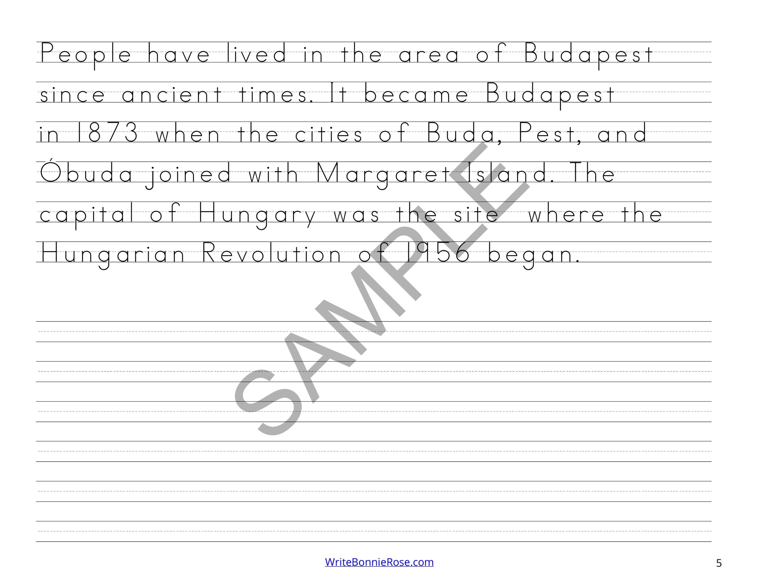 My Book About Hungary with Print Copywork | Made By Teachers