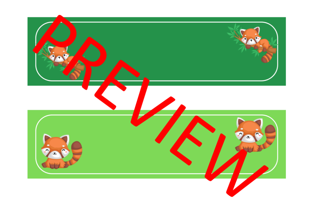 Red Panda Theme Decor Bundle Name Tags, Labels, and Schedule Daily ...