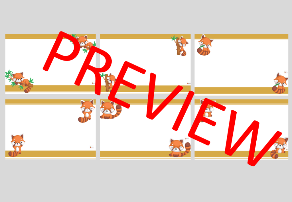 Red Panda Theme Decor Bundle Name Tags, Labels, and Schedule Daily ...