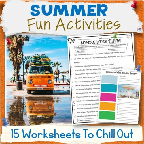 Summer Activities - Vacation Worksheets, Writing Prompts - Print and ...