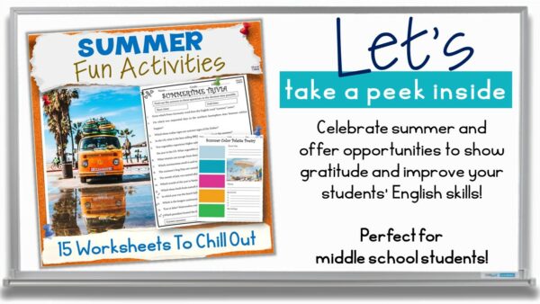 Summer Activities - Vacation Worksheets, Writing Prompts - Print and ...