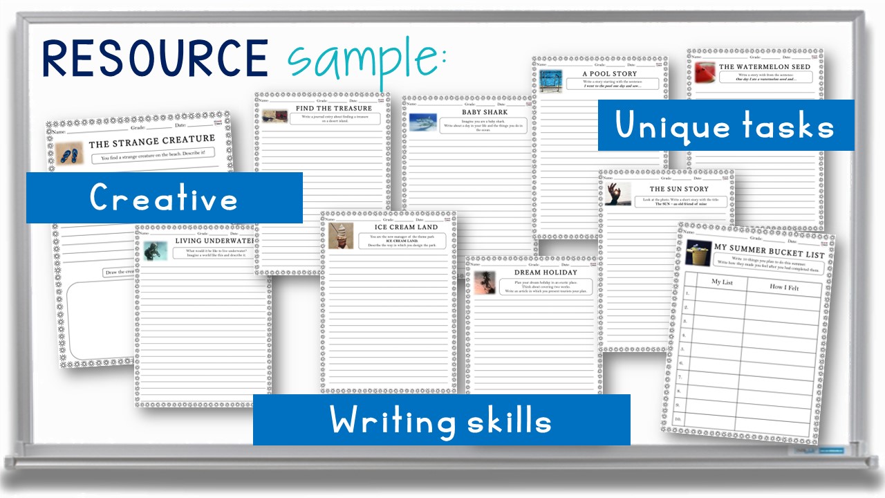 Summer School Writing Prompts and Activities - Print and Digital ...