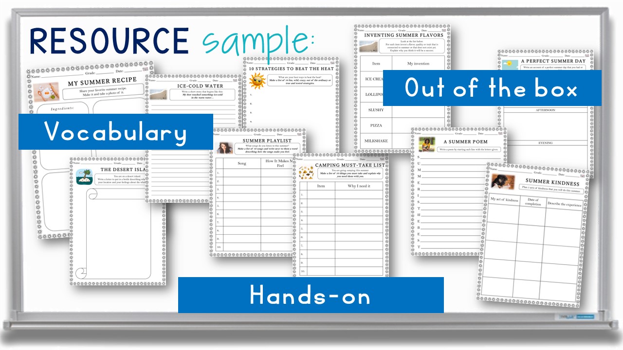 Summer School Writing Prompts and Activities - Print and Digital ...