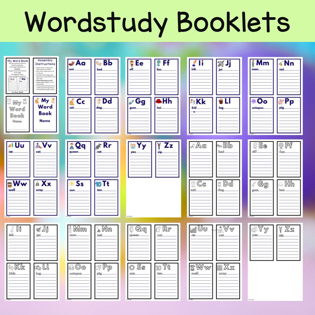 Alphabet - Charts Flashcards and Word Study Memo Book - Colour and ...