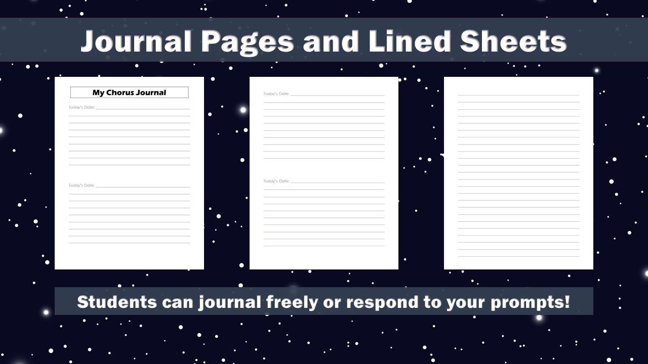 CHORUS REFLECTION JOURNAL for Middle and high school choir | Made By ...