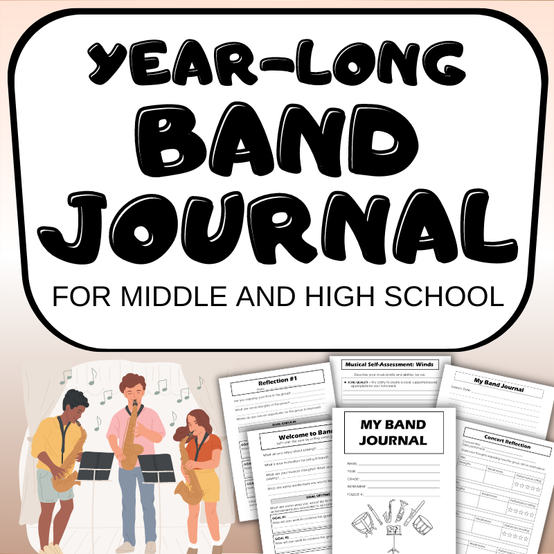 BAND REFLECTION JOURNAL for middle and high school | Made By Teachers