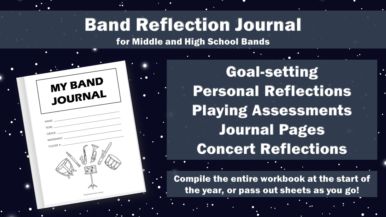 BAND REFLECTION JOURNAL for middle and high school | Made By Teachers