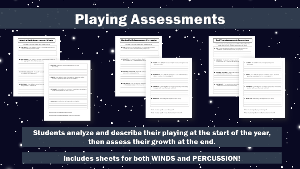 BAND REFLECTION JOURNAL for middle and high school | Made By Teachers