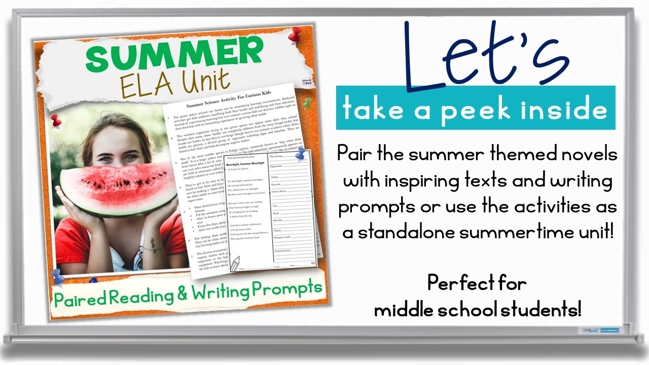 Summer Unit - Paired Reading Activities, Writing Prompts - Print and ...