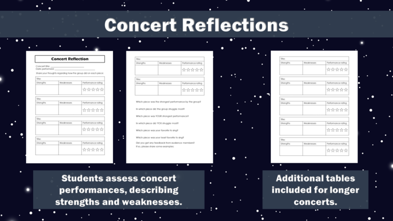 ORCHESTRA REFLECTION JOURNAL for middle and high school | Made By Teachers