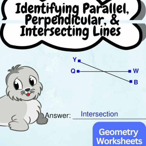 Identifying Parallel, Perpendicular, & Intersecting Lines Worksheet ...