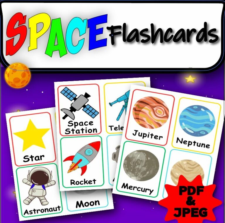 Printable Space Vocabulary Identification Flashcards | Outer Space ...