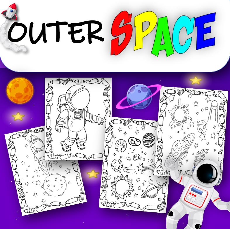 Space Learning BUNDLE: Flashcards, Coloring Pages, Puzzles, and More ...
