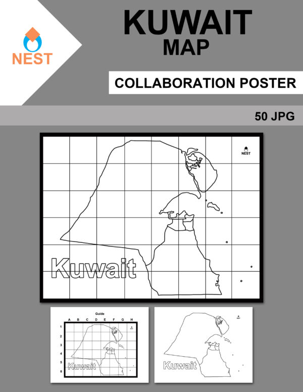 Kuwait Map Collaboration Poster | Made By Teachers