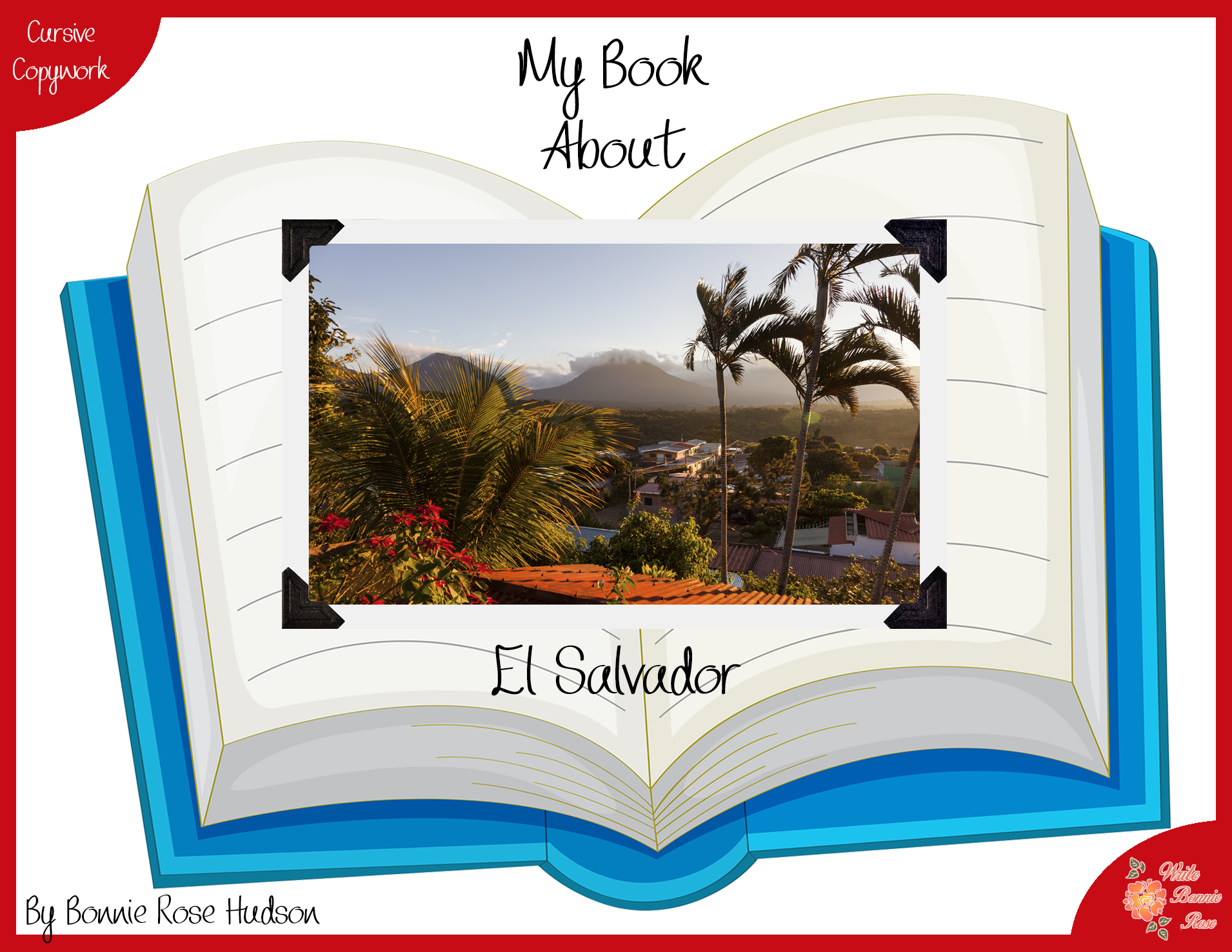 My Book About El Salvador with Cursive Copywork | Made By Teachers