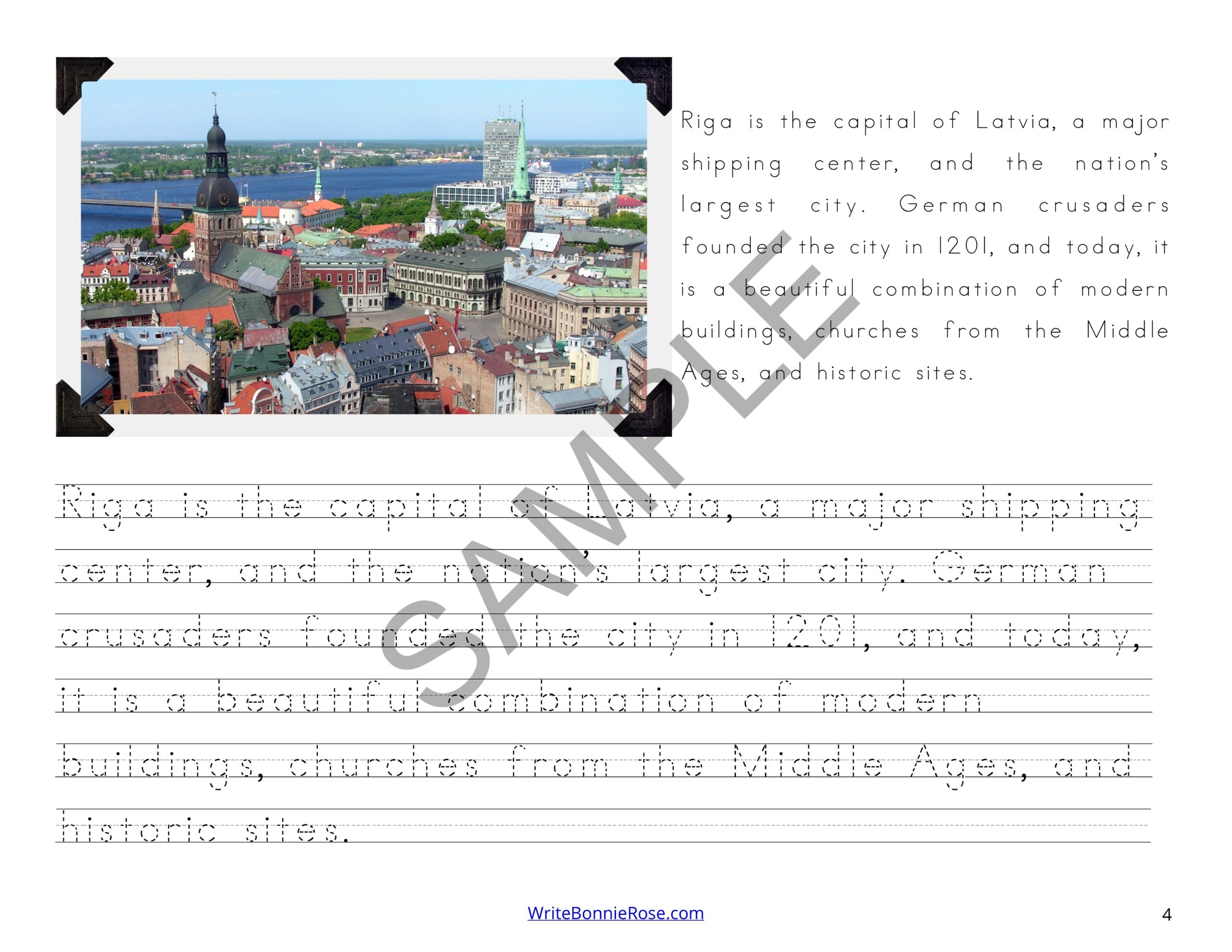 My Book About Latvia with Print Copywork | Made By Teachers