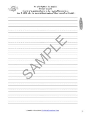 We Shall Fight on the Beaches by Winston Churchill (Excerpt) Copywork ...