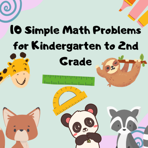 10 Simple Math Problems for Kindergarten to 2nd Grade ( Learning Math ...