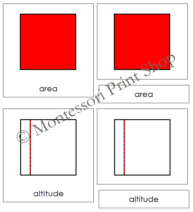 The Study of a Square 3-Part Cards - Montessori Elementary Geometry ...