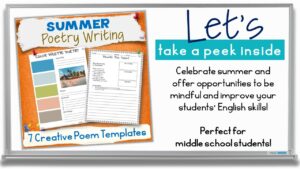 Summer Poetry Writing Activities - Poem Templates - Print and Digital ...