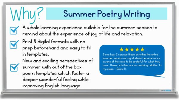 Summer Poetry Writing Activities - Poem Templates - Print and Digital ...