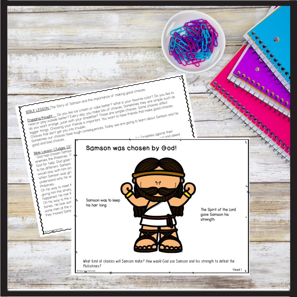 Samson Bible Lesson and Activities Making Good Choices Lesson Primary ...