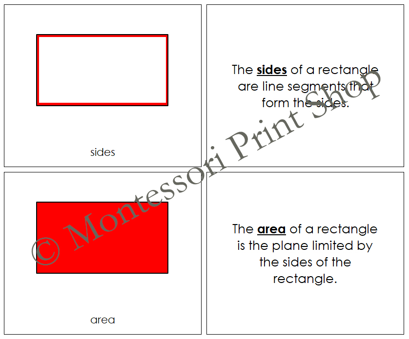 The Study of a Rectangle Book - Montessori Elementary Geometry | Made ...