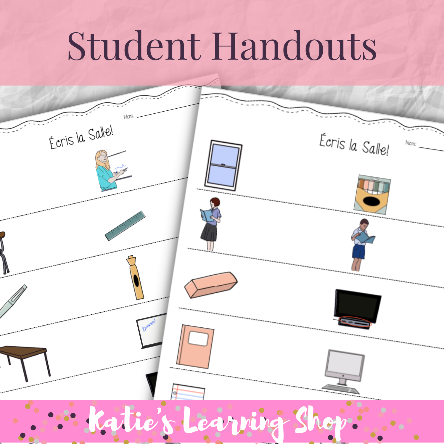 Écris la Salle: La Salle de Classe | Classroom Vocabulary | Made By ...