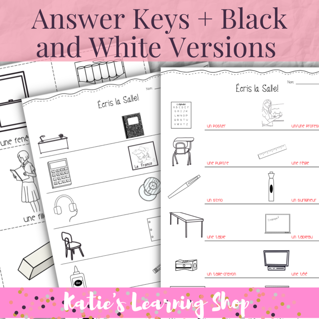 Écris la Salle: La Salle de Classe | Classroom Vocabulary | Made By ...