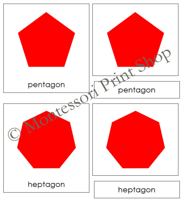 Types of Polygons 3-Part Cards - Elementary Geometry | Made By Teachers