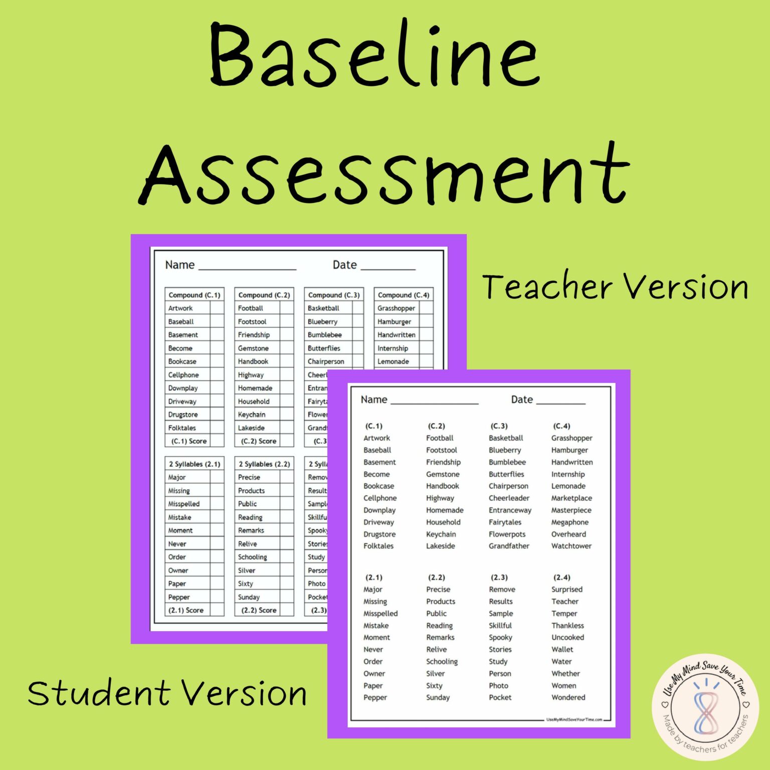Decoding Multisyllabic Words Fluency & Vocabulary Bundle ...