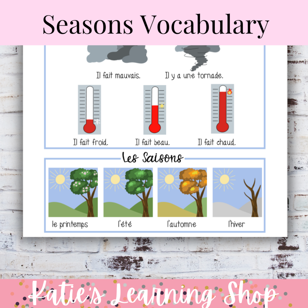 French Classroom Poster: La Météo | Weather Vocabulary | Made By Teachers