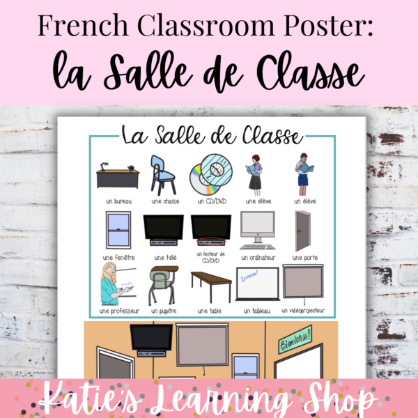 French Classroom Poster: La Salle de Classe | Classroom Vocabulary ...