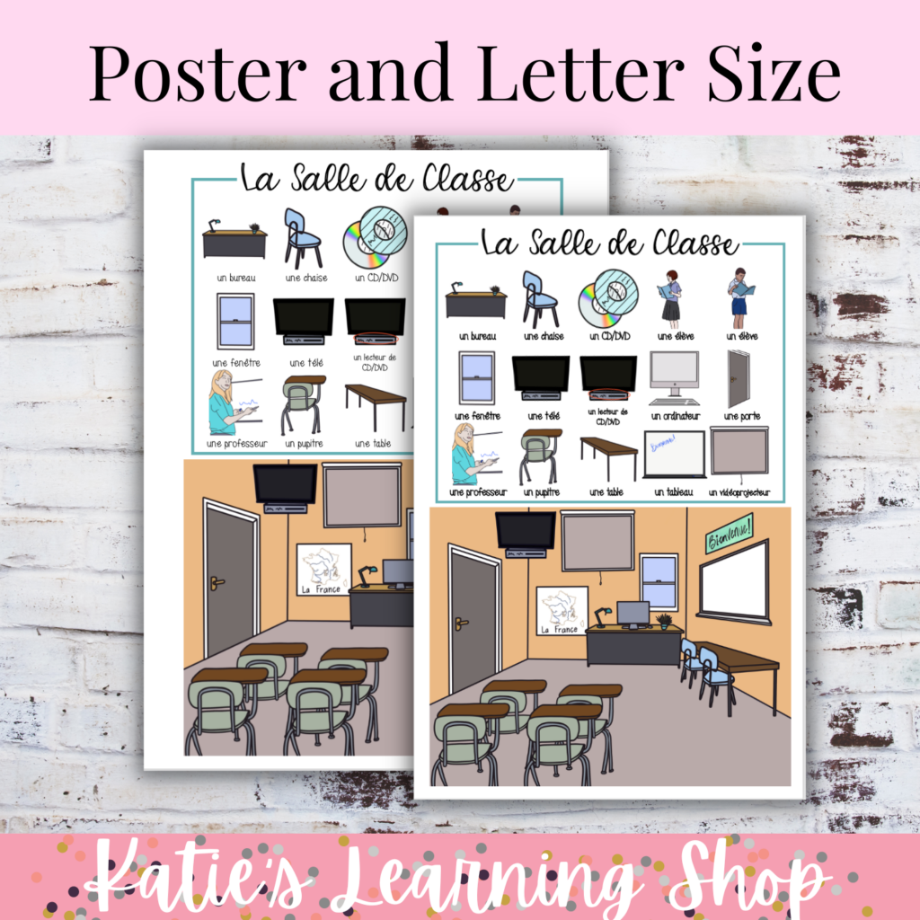 French Classroom Poster: La Salle de Classe | Classroom Vocabulary ...