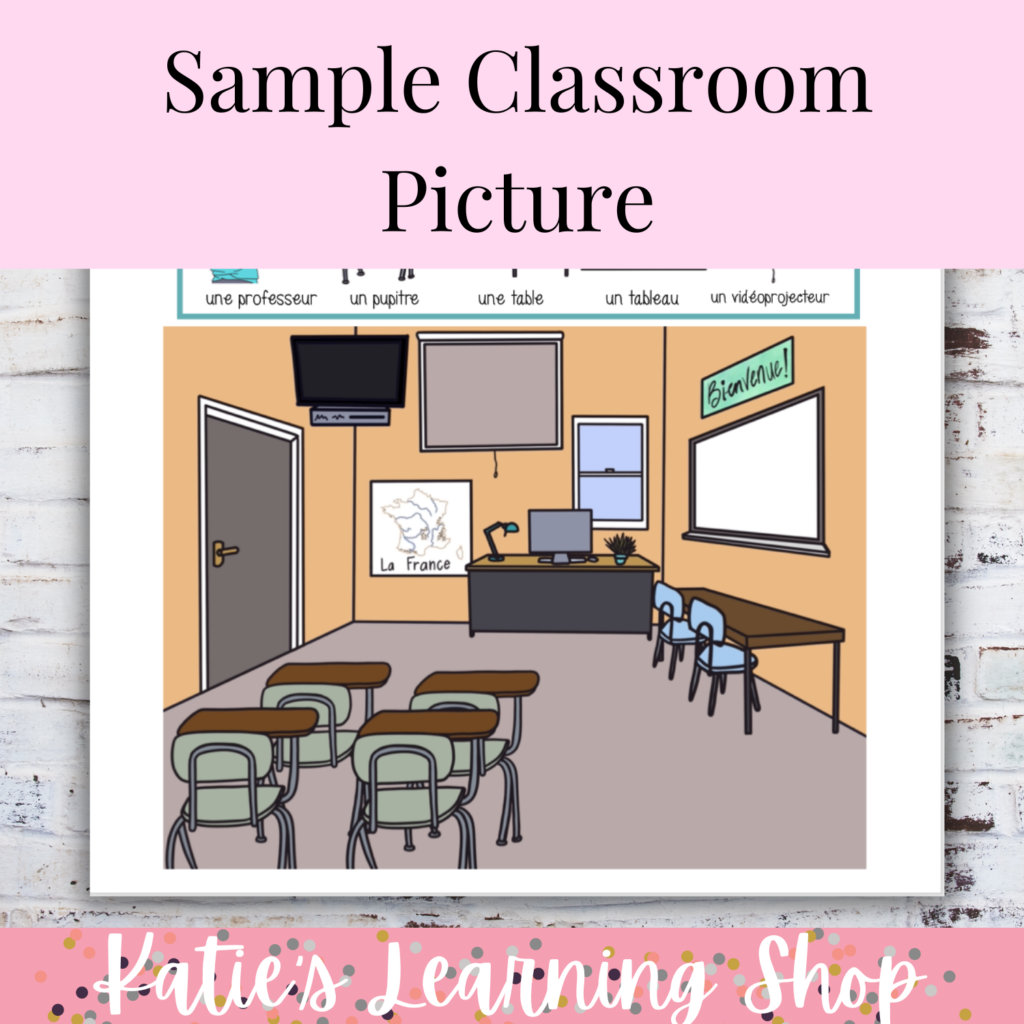 French Classroom Poster: La Salle de Classe | Classroom Vocabulary ...