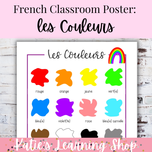 French Classroom Poster: Les Couleurs | Colors | Made By Teachers