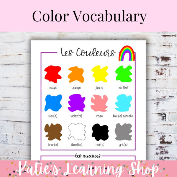 French Classroom Poster: Les Couleurs | Colors | Made By Teachers